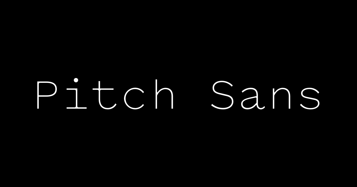 Pitch Sans fonts · Klim Type Foundry
