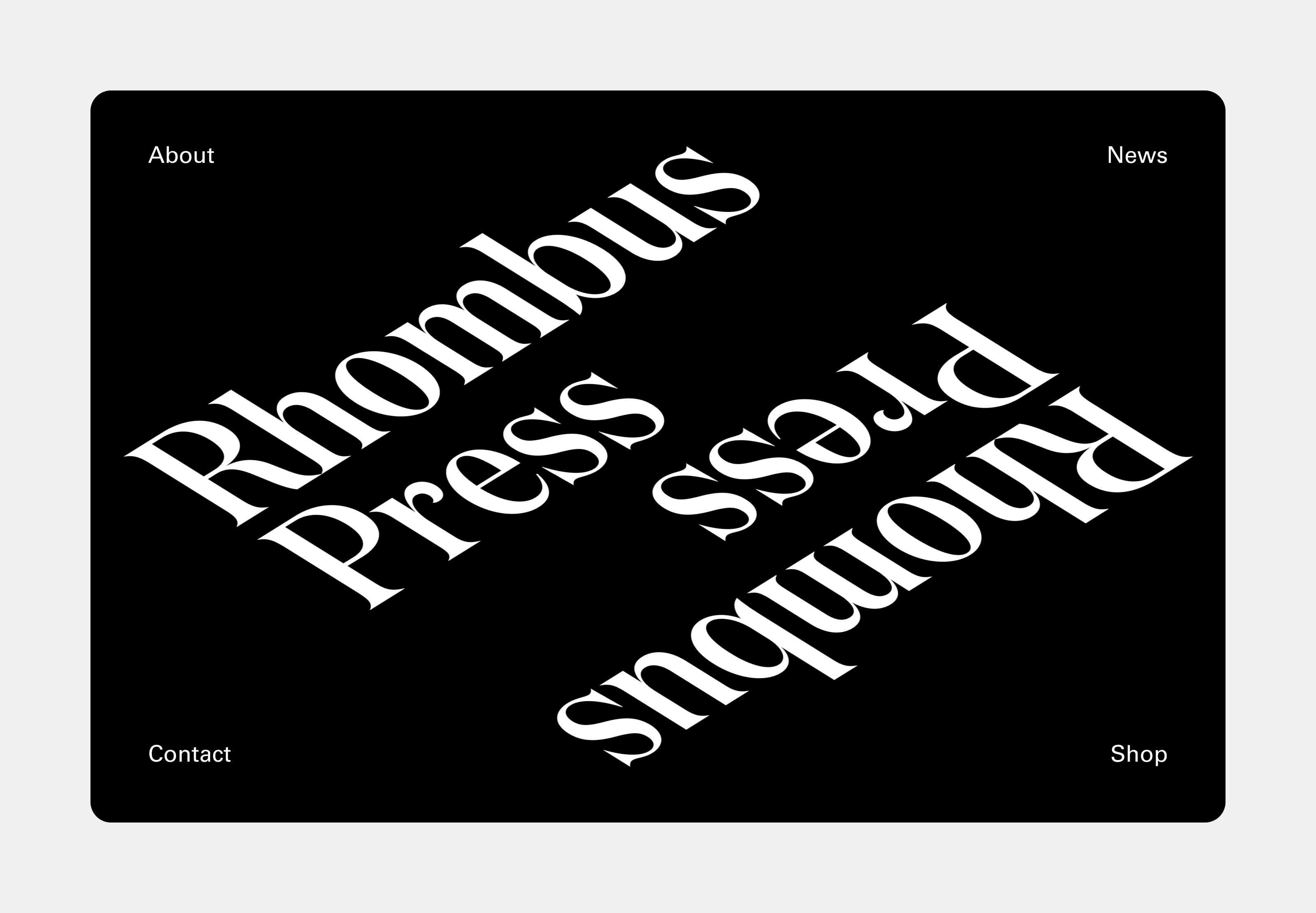 Rhombus Press · Fonts in use · Klim Type Foundry