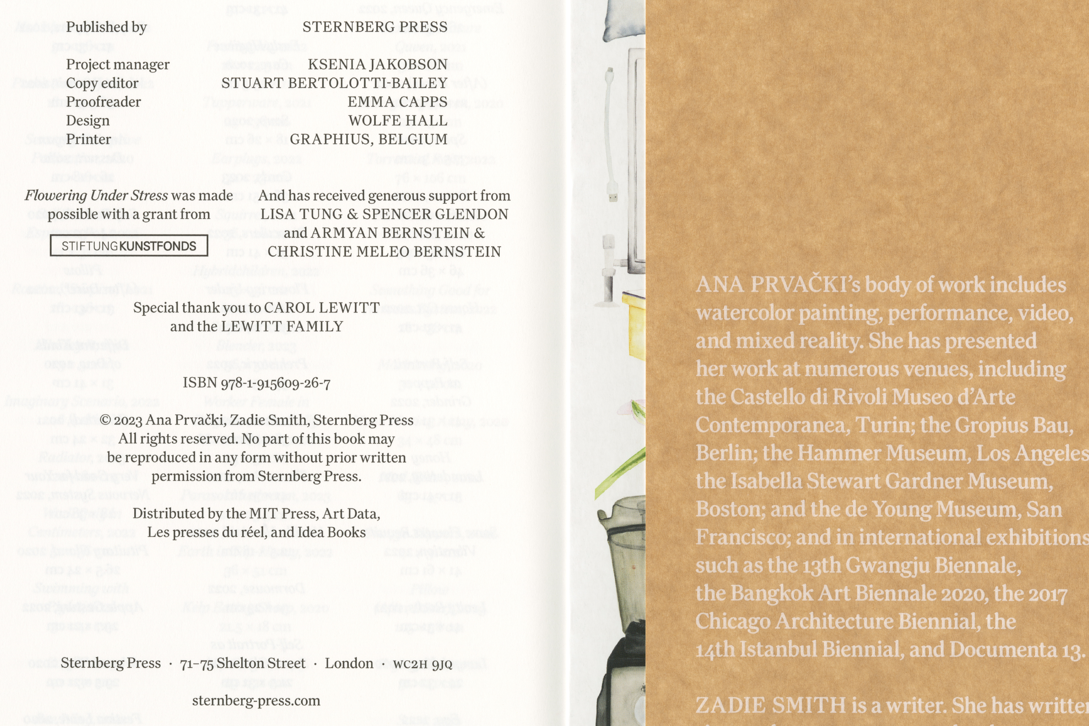 Ana Prvački Flowering Under Stress · Fonts In Use · Klim Type Foundry