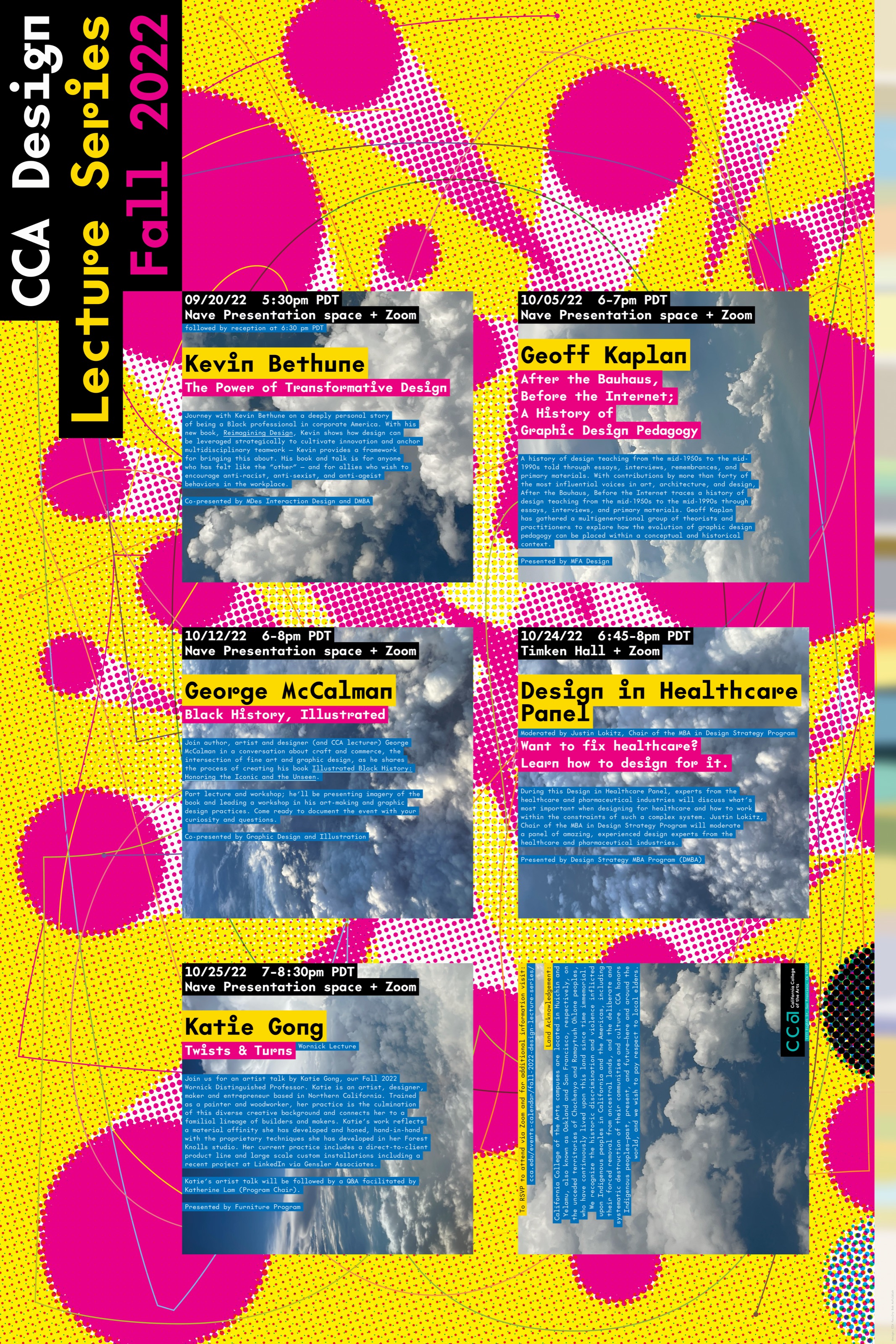 CCA Design Lecture Posters · Fonts in use · Klim Type Foundry