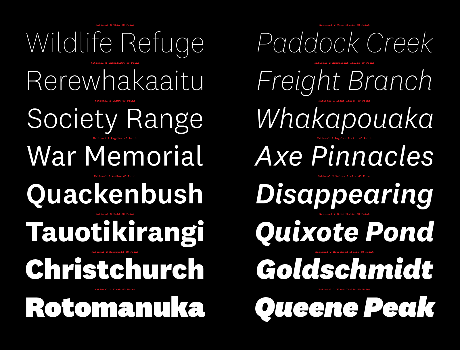 National 2 Design Information · Klim Type Foundry