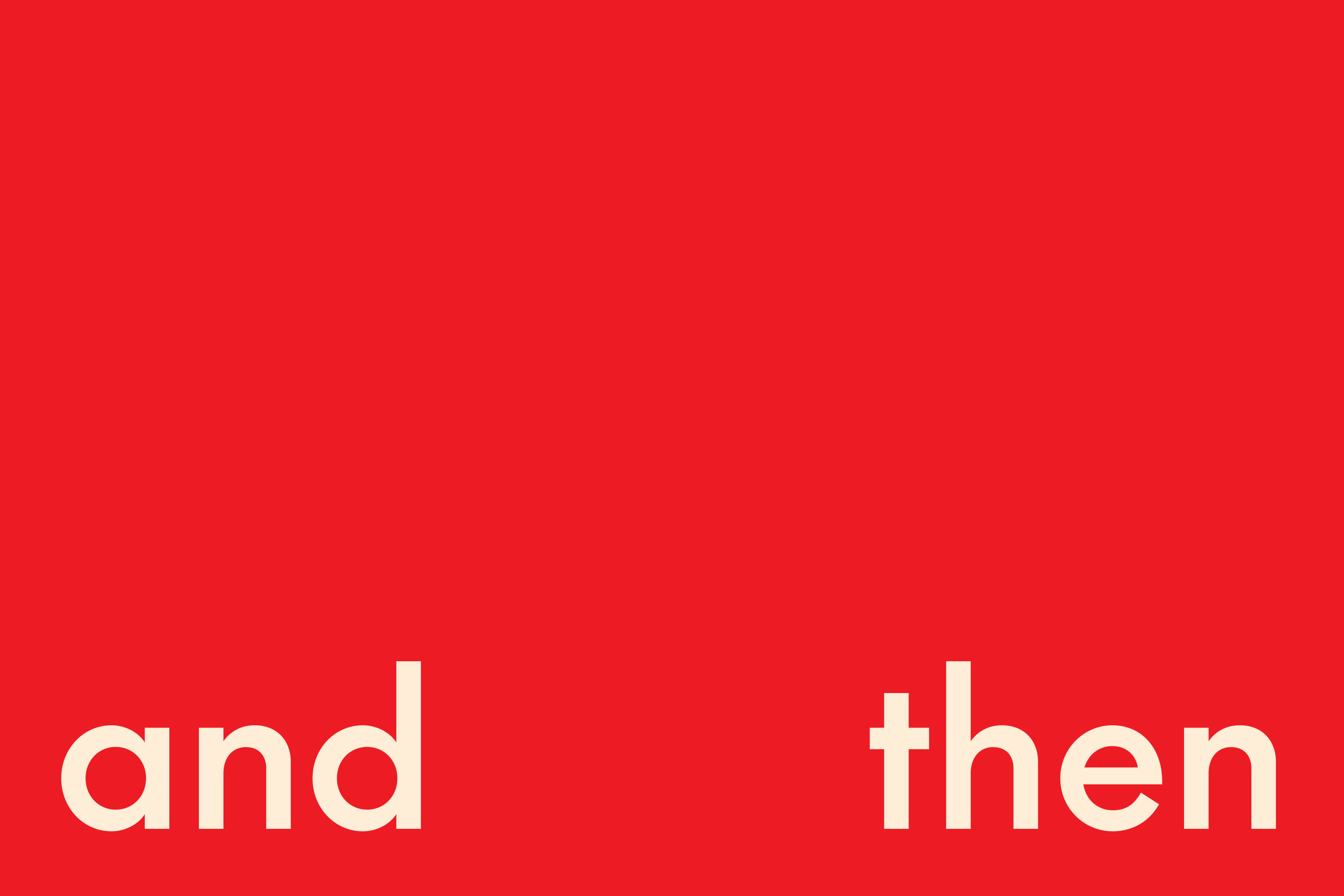 And Then · Fonts in use · Klim Type Foundry