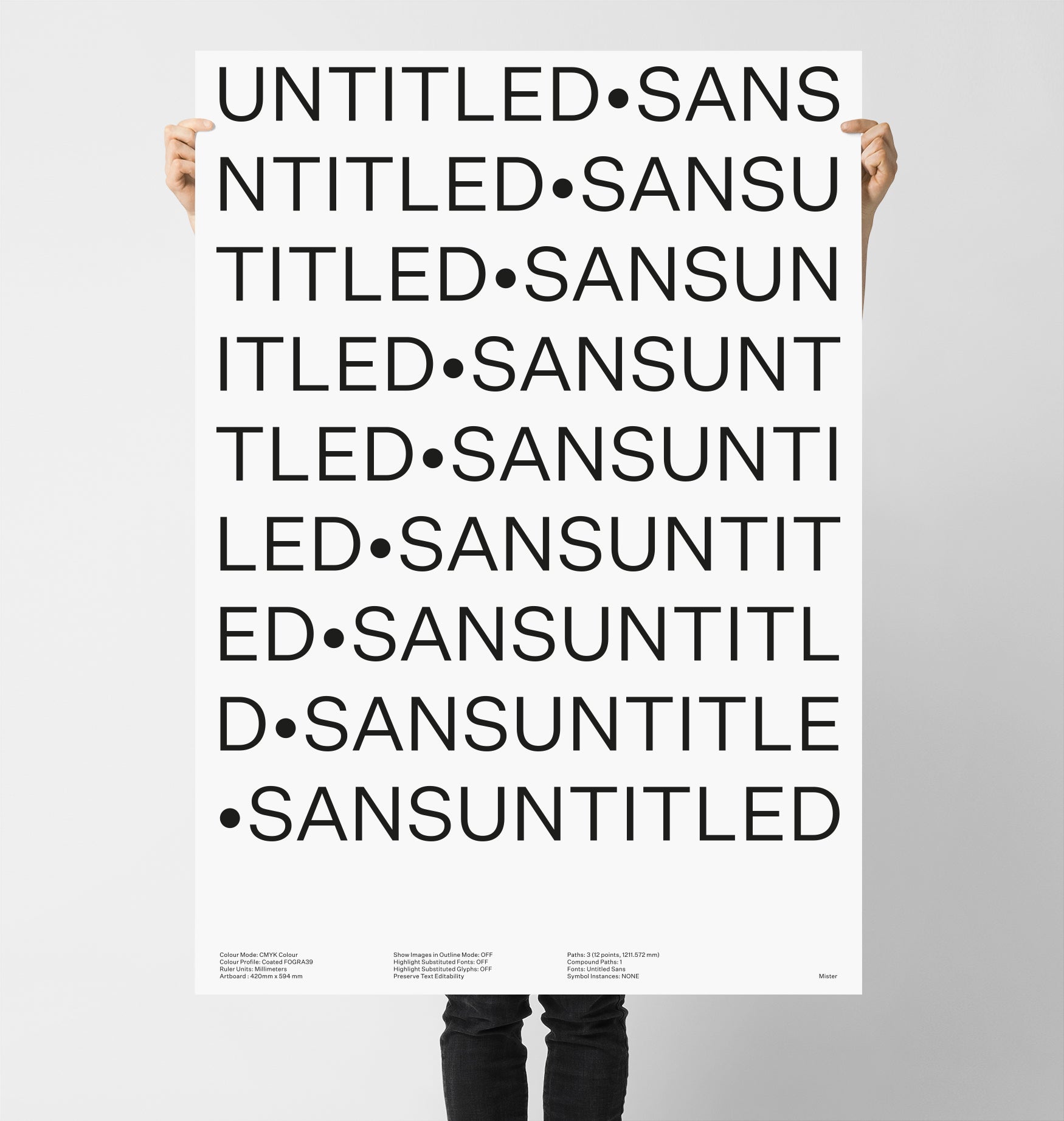 Untitled Sans poster · Fonts in use · Klim Type Foundry